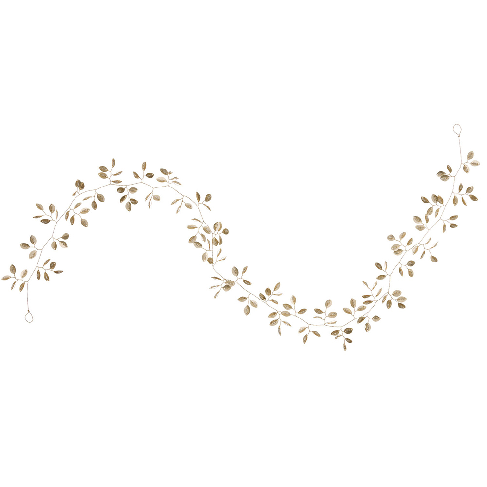 Ranke - Guldfarvet m. perler - Jul - Notre Dame Webshop