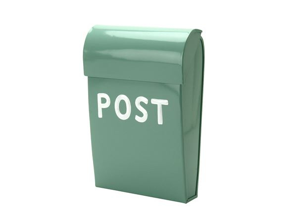 Lys petrol mini postkasse i flot design. Find farverige postkasser hos ...