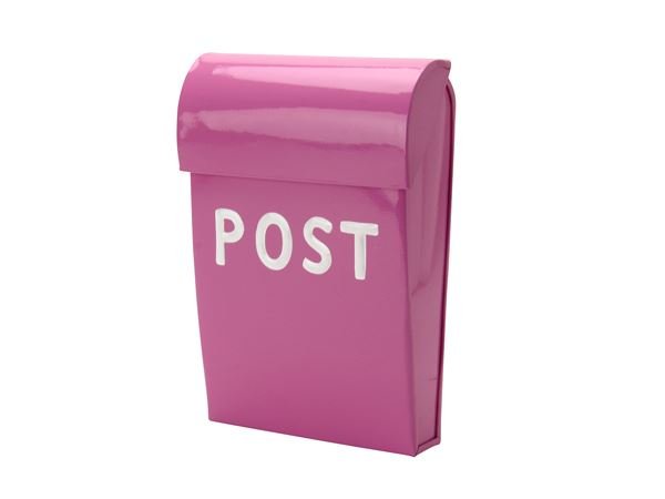 Pink mini postkasse | Find farverige postkasser hos her!